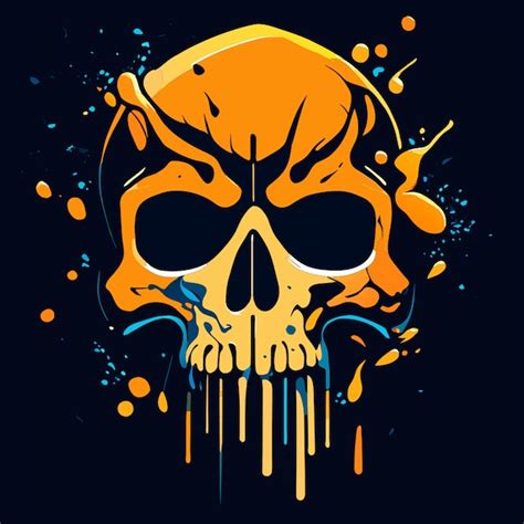 Premium Vector Ink Splatter Skull A Skull Using Ink Splatter Effects