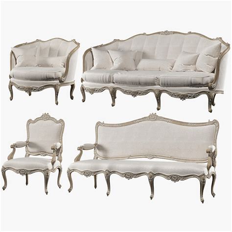 3d Model Classical Sofa And Armchair Set Turbosquid 1840176