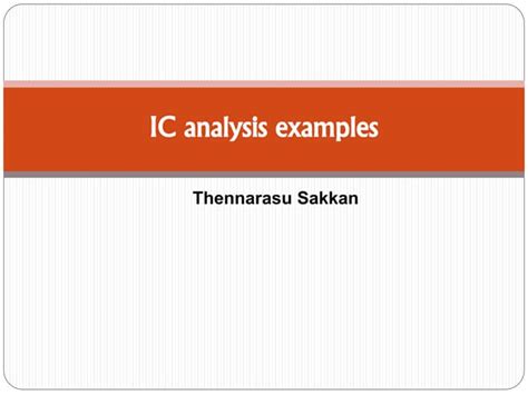 9a Ic Analysis Example Ppt