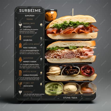 Premium Photo Mobile App Of Gourmet Sandwiches Sophisticated And