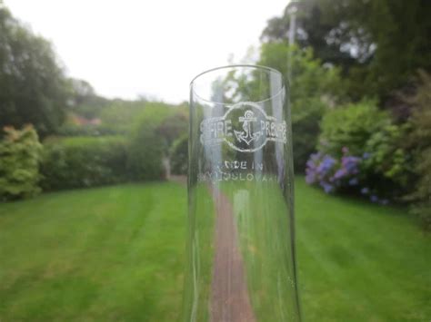 Anchor Brand Etched Fireproof Foreign Glass Oval Bulge Duplex Oil Lamp