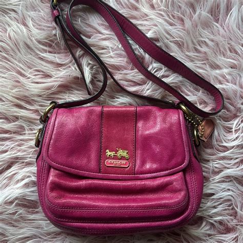 Coach Bags Coach Pink Leather Crossbody Bag Poshmark