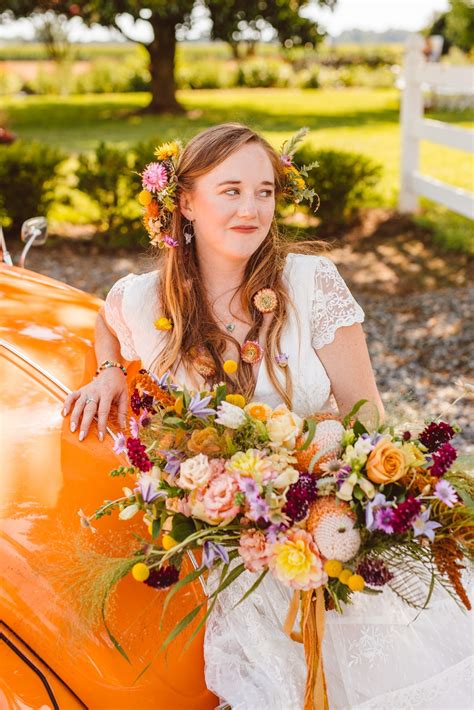 Anna And Joshs Colorful Boho Wedding Brooke Michelle Photo