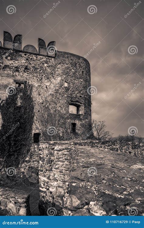 Massive Walls Of The Bolkow Castle Stock Image