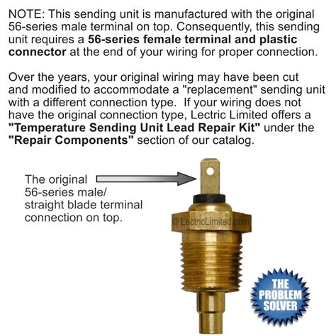 Temperature Sending Unit Lectric Limited