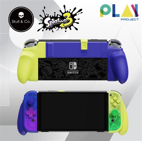 Skull And Co Neogrip And Gripcase Splatoon 3 For Nintendo Switch Oled