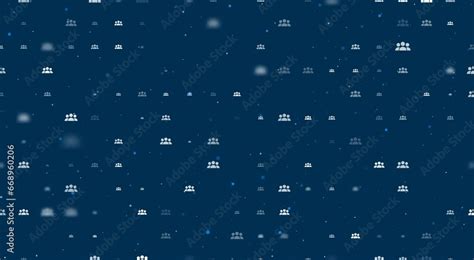 template animation of evenly spaced people symbols of different sizes