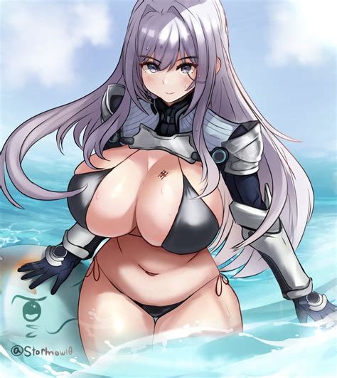 Rule 34 1girls Beach Big Breasts Bikini Breasts Ethel Xenoblade Female Huge Breasts Large