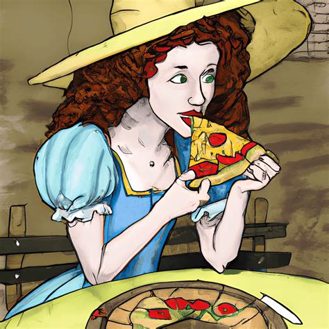 Dorothy Gale Eating Pizza In Wizard Of Oz · Creative Fabrica