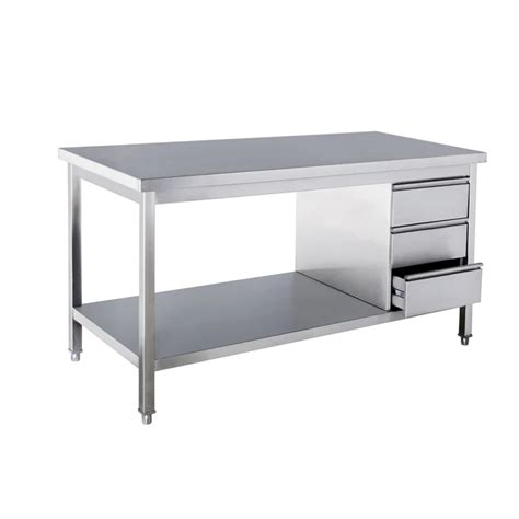Stainless Steel Workbench With Drawer And Lower Shelf Ideal For