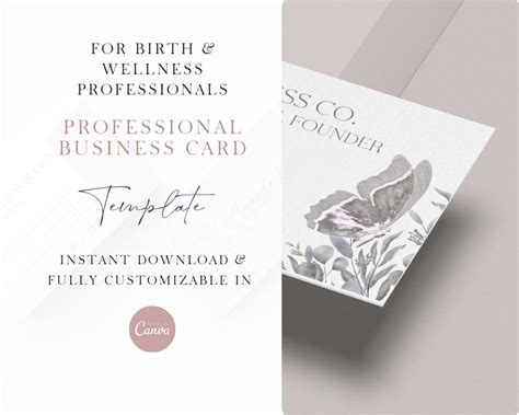 Professional Wellness Business Card Customizable Wellness Design
