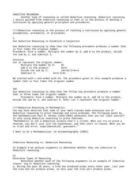 Report Math 2nd Sem Pdf Inductive Reasoning Reason