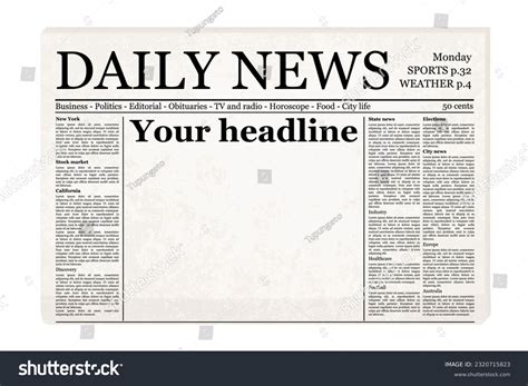 Newspaper Layout Design Front Page Premium Vector Laying Newspaper