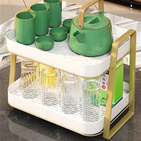 2 Tier Multifunctional Kitchen Storage Drain Rack