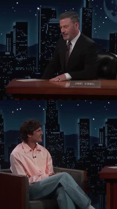 Jacob Elordi Surprises Jimmy Kimmel With A Kiss Youtube