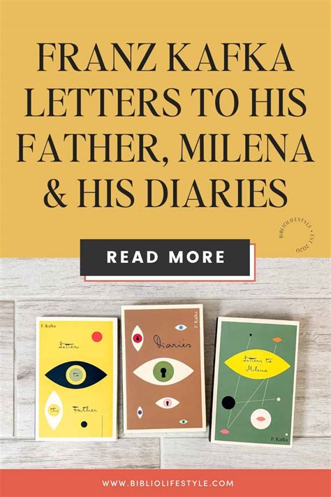 Franz Kafkas Letters To His Father Milena And His Diaries