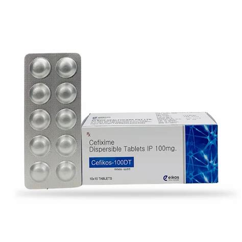 Cefikos 100dt Cefixime Dispersible Tablet Ip At ₹ 920box In Barwala