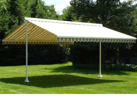 Butterfly Retractable Awning Two Sided Free Standing Coffee Shop Canopy