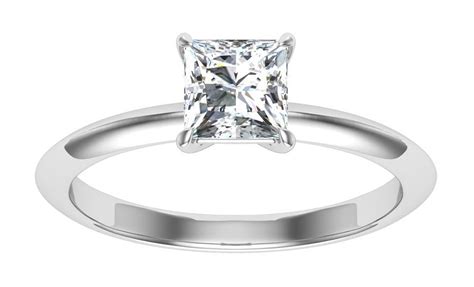 Dash Jewel Elegant 17 Ct Princess Cut Solitaire Engagement Ring Lab