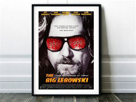 The Big Lebowski Movie Poster Classic 90s Vintage Wall Film Art