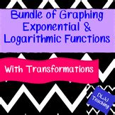 Algebra Graphing Logarithmic Functions Transformations Practice Worksheets