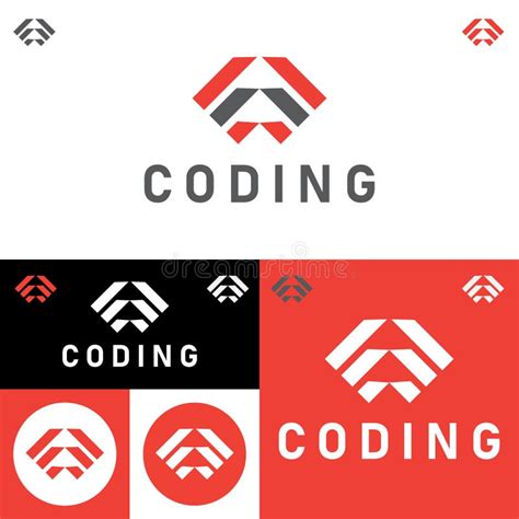Coder Company Logominimalistic Digital Code Logo Programmer Icon
