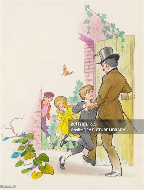 Archibald Craven Welcomed By Mary Lennox Dickon And Colin From The