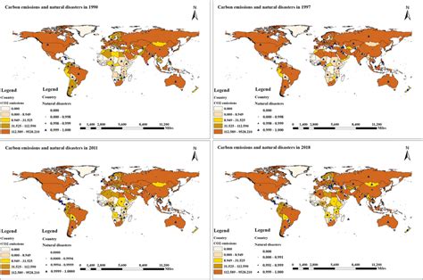Spatial Distributions Of Natural Disasters And Co2 Emissions For Download Scientific Diagram
