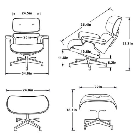 Eames Lounge Chair And Ottoman Dimensions Design Talk