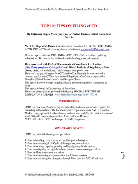 Top 100 Tips On Filing Ectd Pdf Portable Document Format Hyperlink