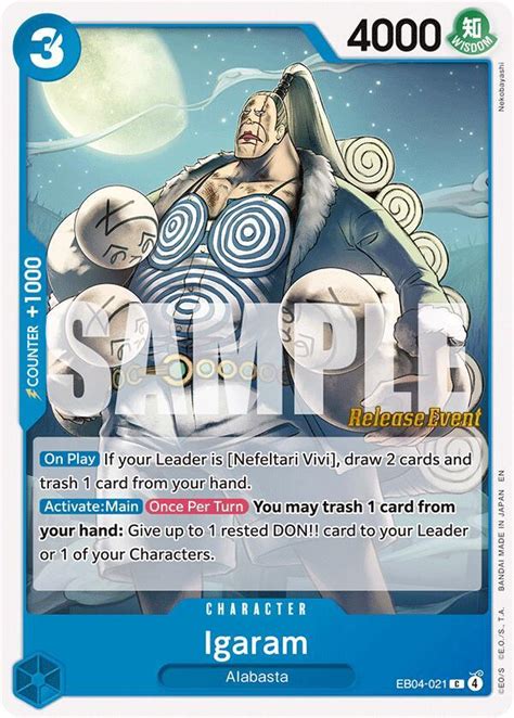 Igaram The Azure Seas Seven Release Event Cards One Piece Card