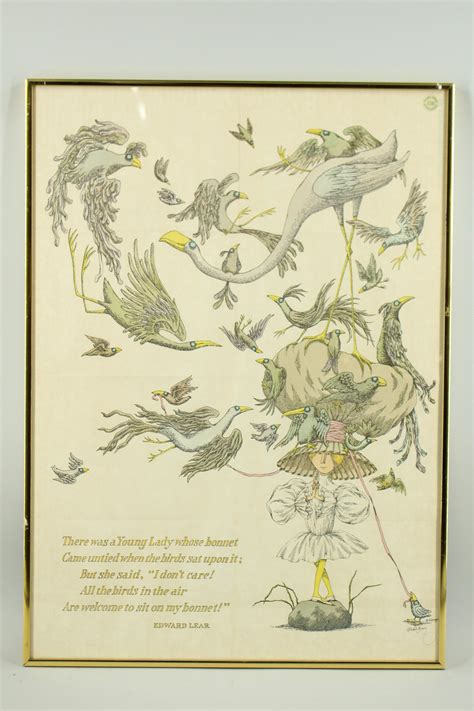 Lot Edward Lear Poster Illustrated And Signed By Gorey
