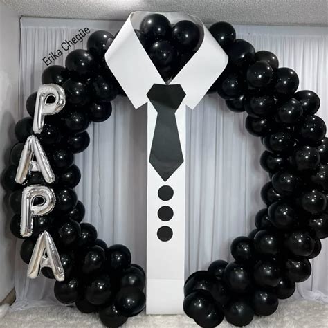 Decoración De Globos Para Papa 👨ideas Bonitas Creative 👔🖤🖤 En 2024