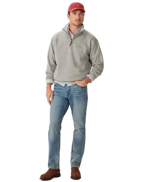Rmwilliams Mulyungarie 14 Zip Sweatshirt In Grey Marle Myer