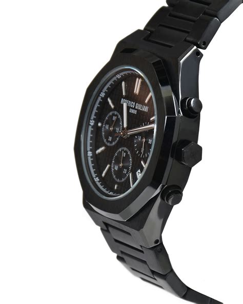 Roderico Giuliani Chronograph Analog Black Dial Black Case Mens Watch