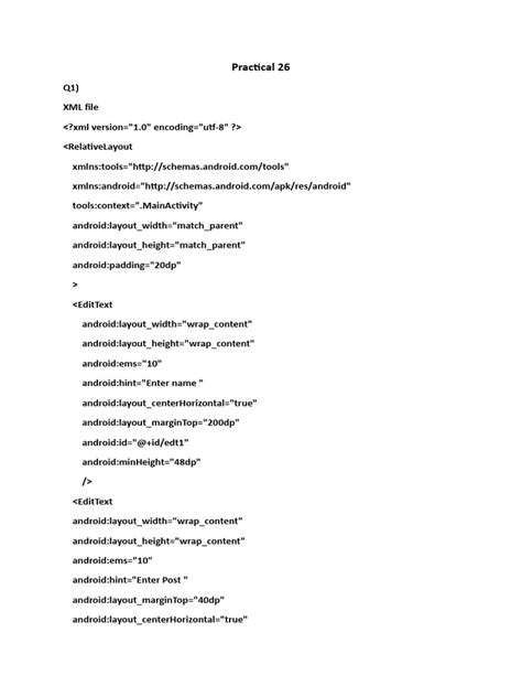 Practical 26 Pdf Android Operating System Java Programming