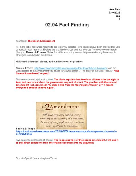 0204 Fact Finding Describes Controversy Against The Second Amendment 710 Eng 1 02 Fact