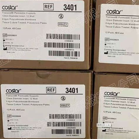 Costar康宁transwell细胞培养小室 3401 产品关键词康宁3401