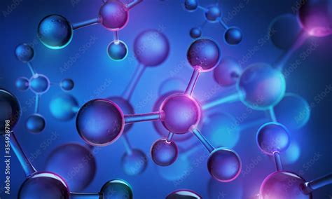 Science Background With Molecule Or Atom Abstract Structure For