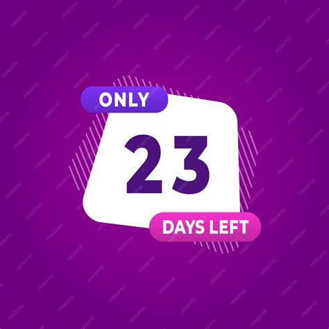Premium Vector 23 Day Left Countdown Discounts And Sale Time 23 Day