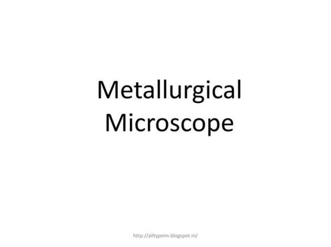 Polarising Microscopepptx