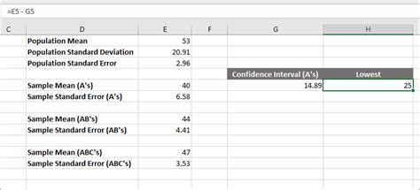 Microsoft Excel Tutorials Confidence Intervals