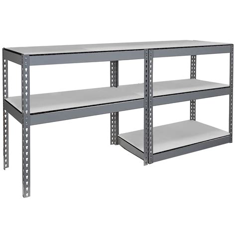 Rivet Rack Garage Shelving With Duradeck Boltless 800 Lbs Capacity