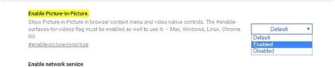 chrome enable pip mode