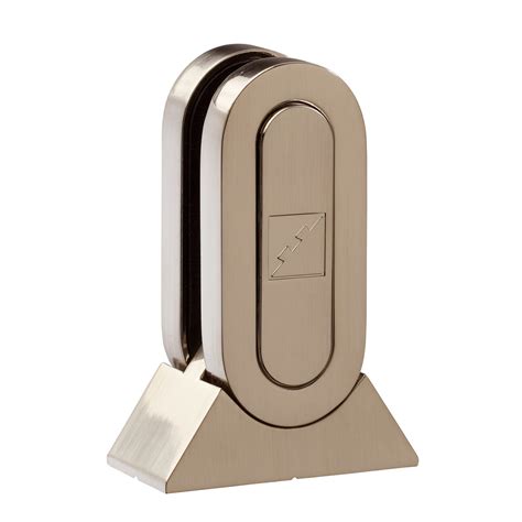 8 Fusion Glass Panel Brackets Brushed Nickel Buy Online — Timber