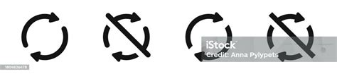 Rotating Arrow Icons Rotate Symbols Rotation Arrows Set Refresh Reload Reuse Icons Stock
