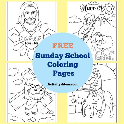 Sunday School Coloring Pages Free Printable The Activity Mom