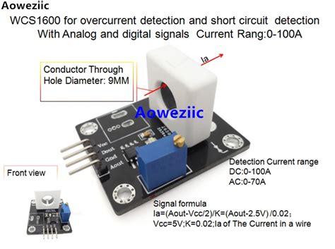 Wcs1600 For Overcurrent Detection And Short Circuit Detection With