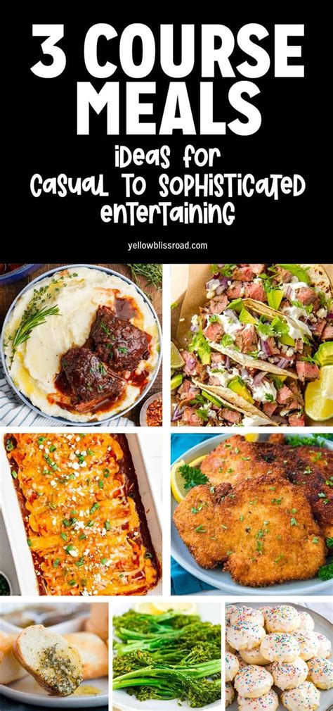 3 Course Meal Ideas 3 Course Meals Course Meal Easy Dinner Party Menu