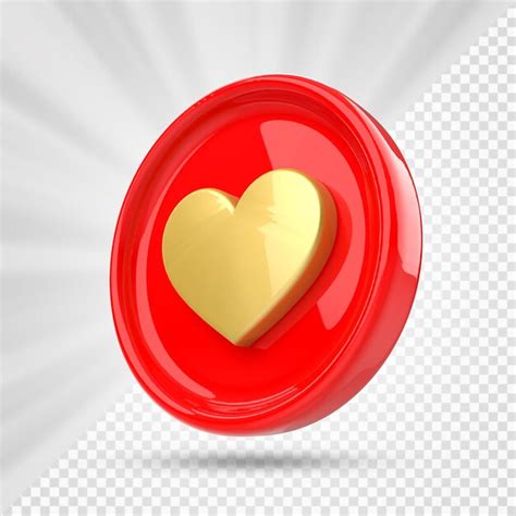 Premium Psd Love Icon Love Button 3d Element